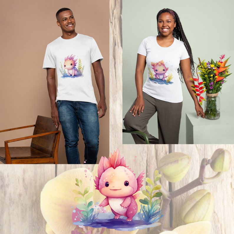 Axolotl Watercolor PNG SVG Bundle 51 Images Digital Printable Vector ...