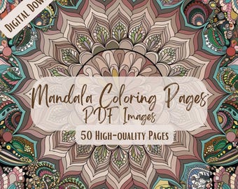 50 Intricate Mandala Coloring Pages for Adults – Stress Relief ...