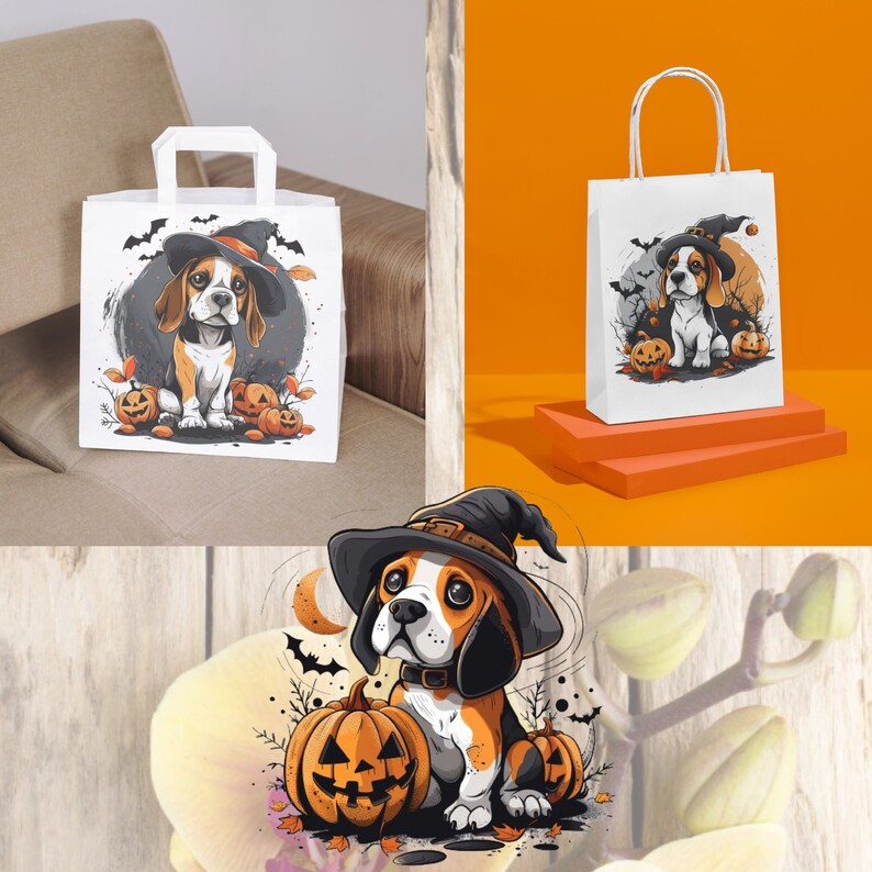 Beagle Halloween PNG SVG Bundle 25 Images Digital Printable Vector ...