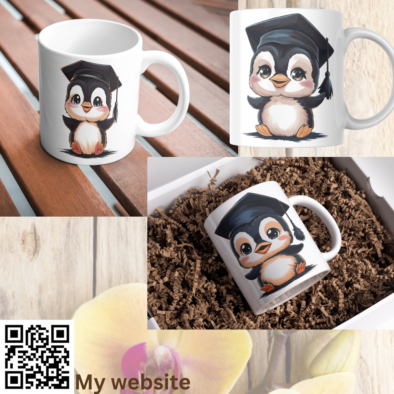 Penguin Graduation PNG SVG Bundle, 23 Adorable Clipart Designs for ...