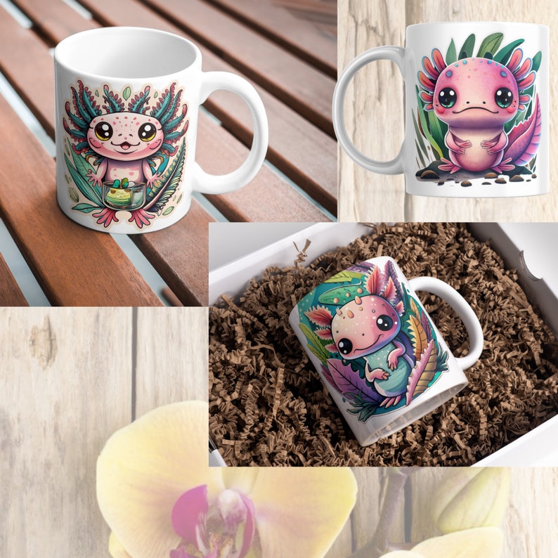 Axolotl PNG Bundle 72 Images Digital Printable Vector Instant Download ...