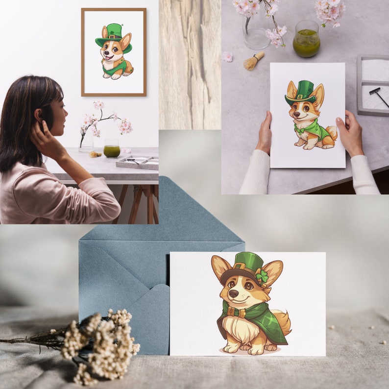Corgi St. Patrick's Day PNG SVG Bundle, 22 Cute Lucky Dog Designs for ...
