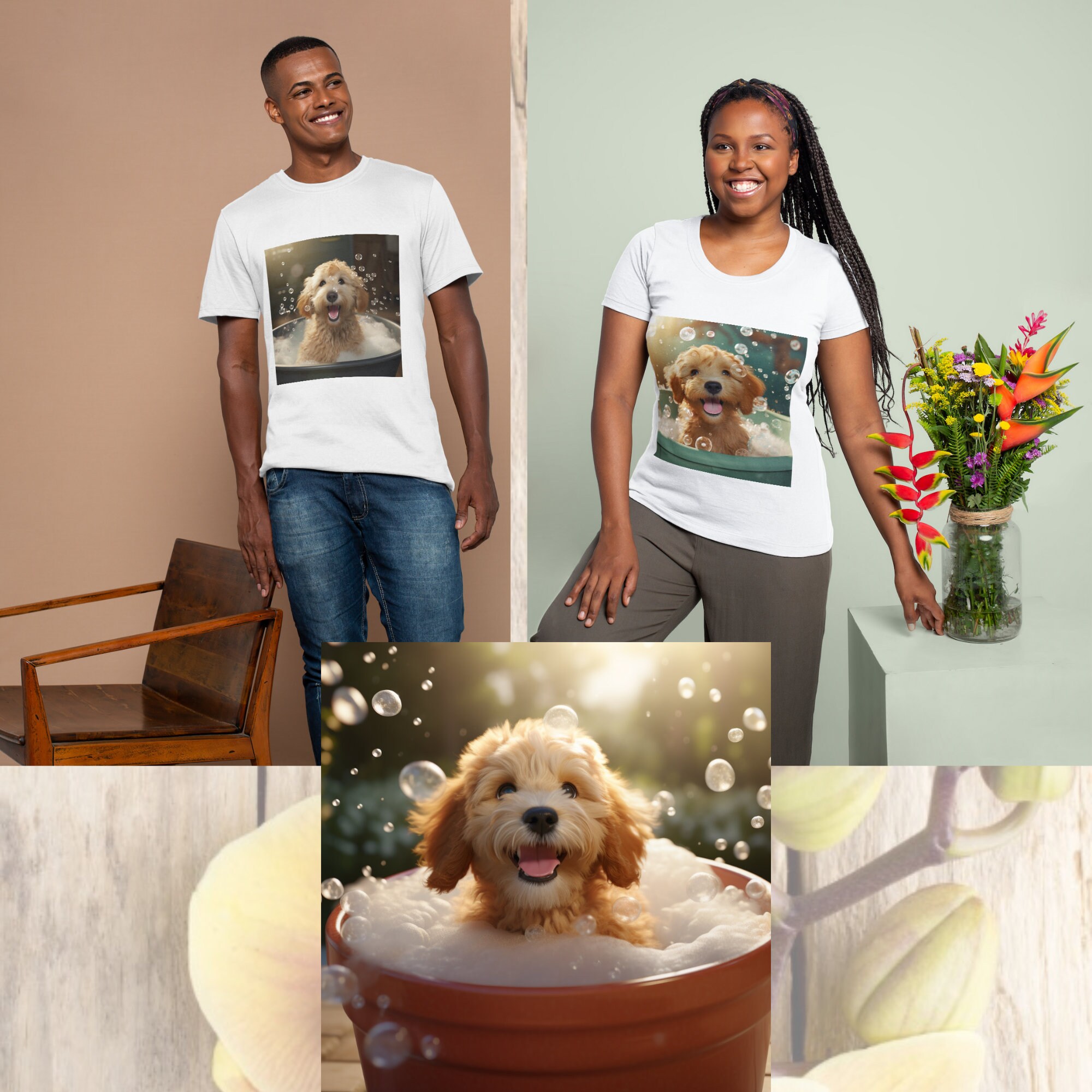 Goldendoodle Bath Bubbles PNG SVG Bundle 16 Images Digital Printable ...