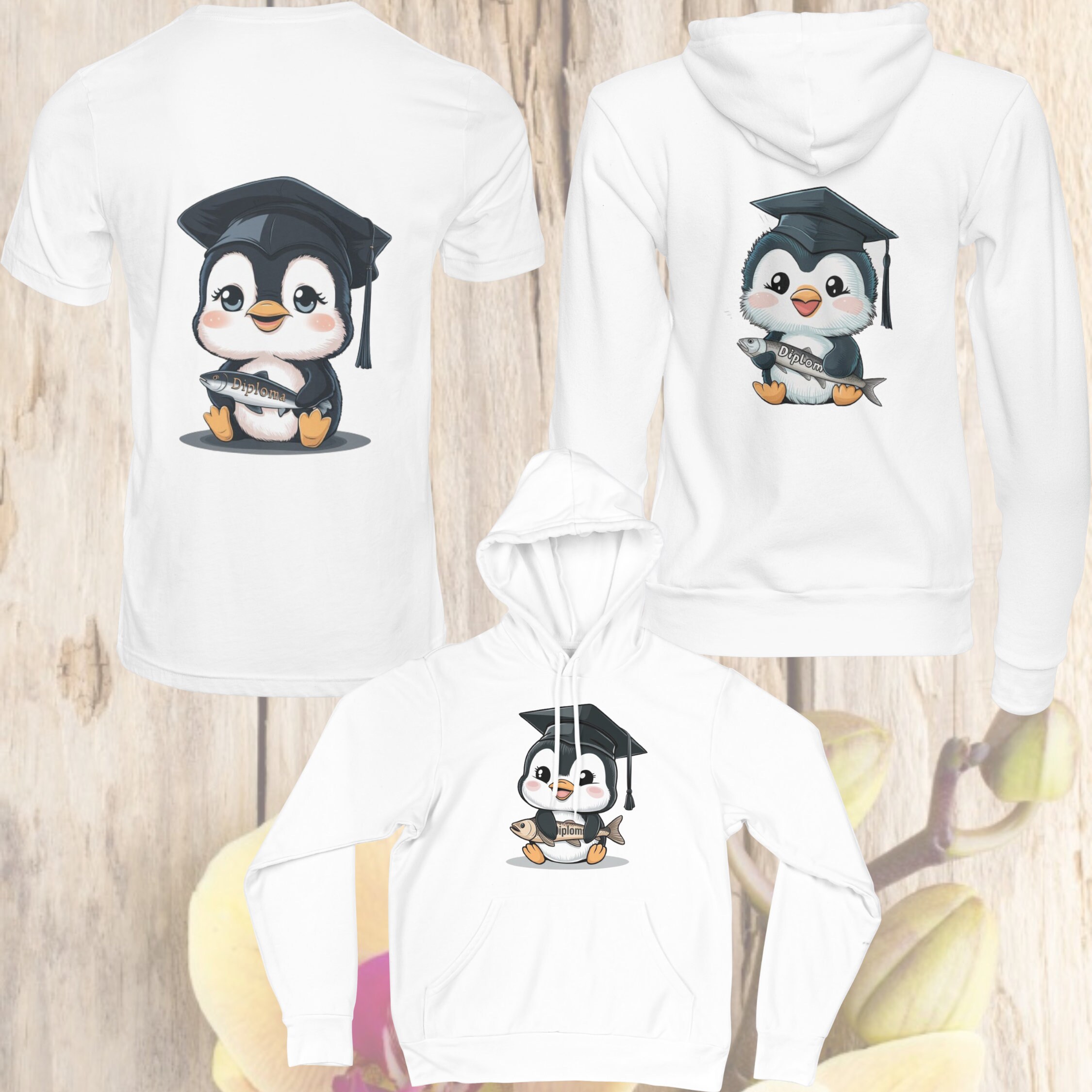 Penguin Graduation PNG SVG Bundle, 23 Adorable Clipart Designs for ...