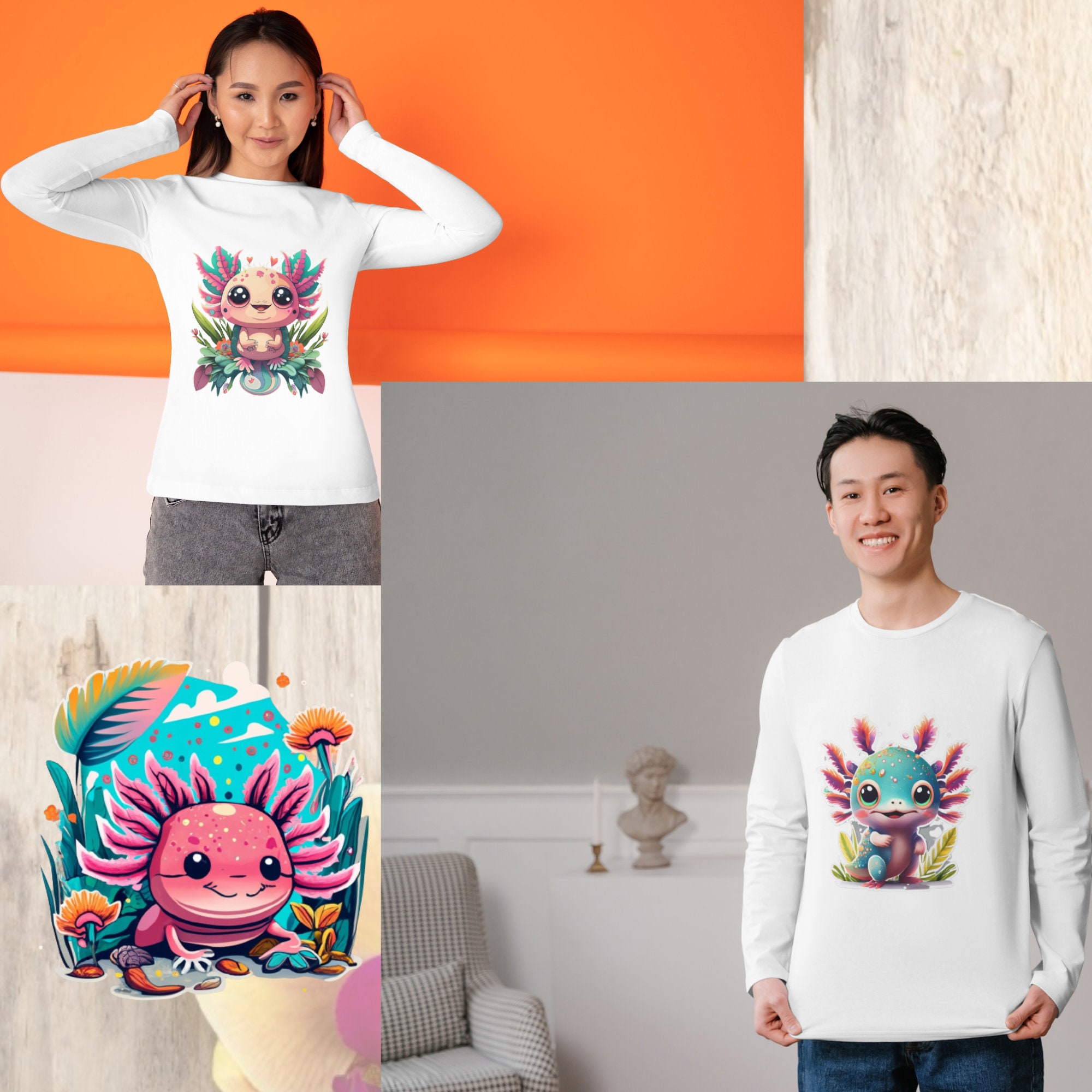 Axolotl PNG SVG Bundle 51 Images Digital Printable Vector Instant ...