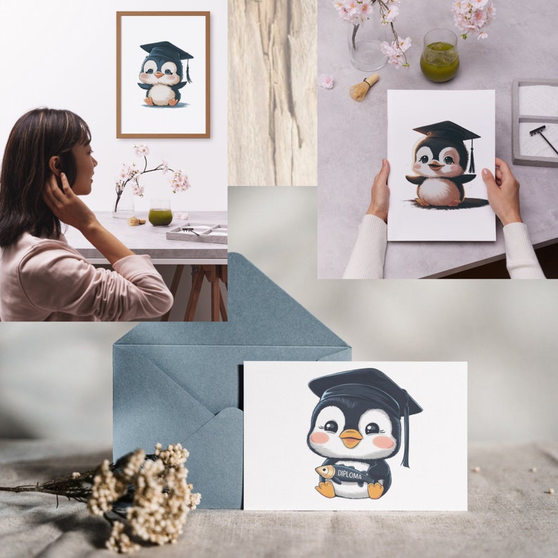 Penguin Graduation PNG SVG Bundle 23 Images Digital Printable Vector ...