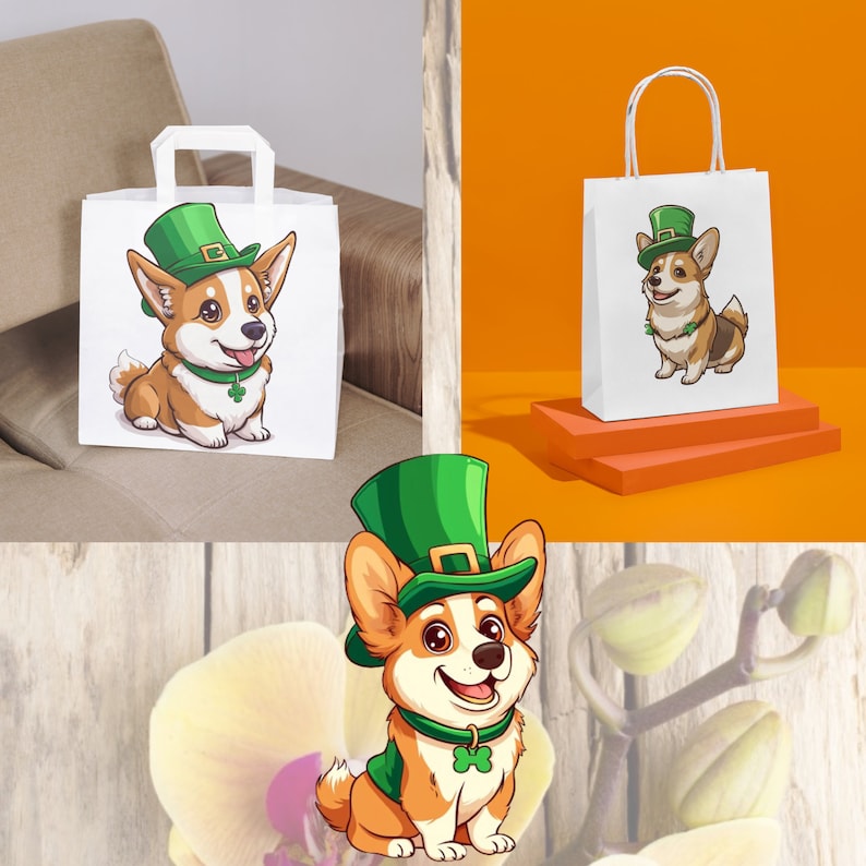 Corgi St. Patrick's Day PNG SVG Bundle, 22 Cute Lucky Dog Designs for ...