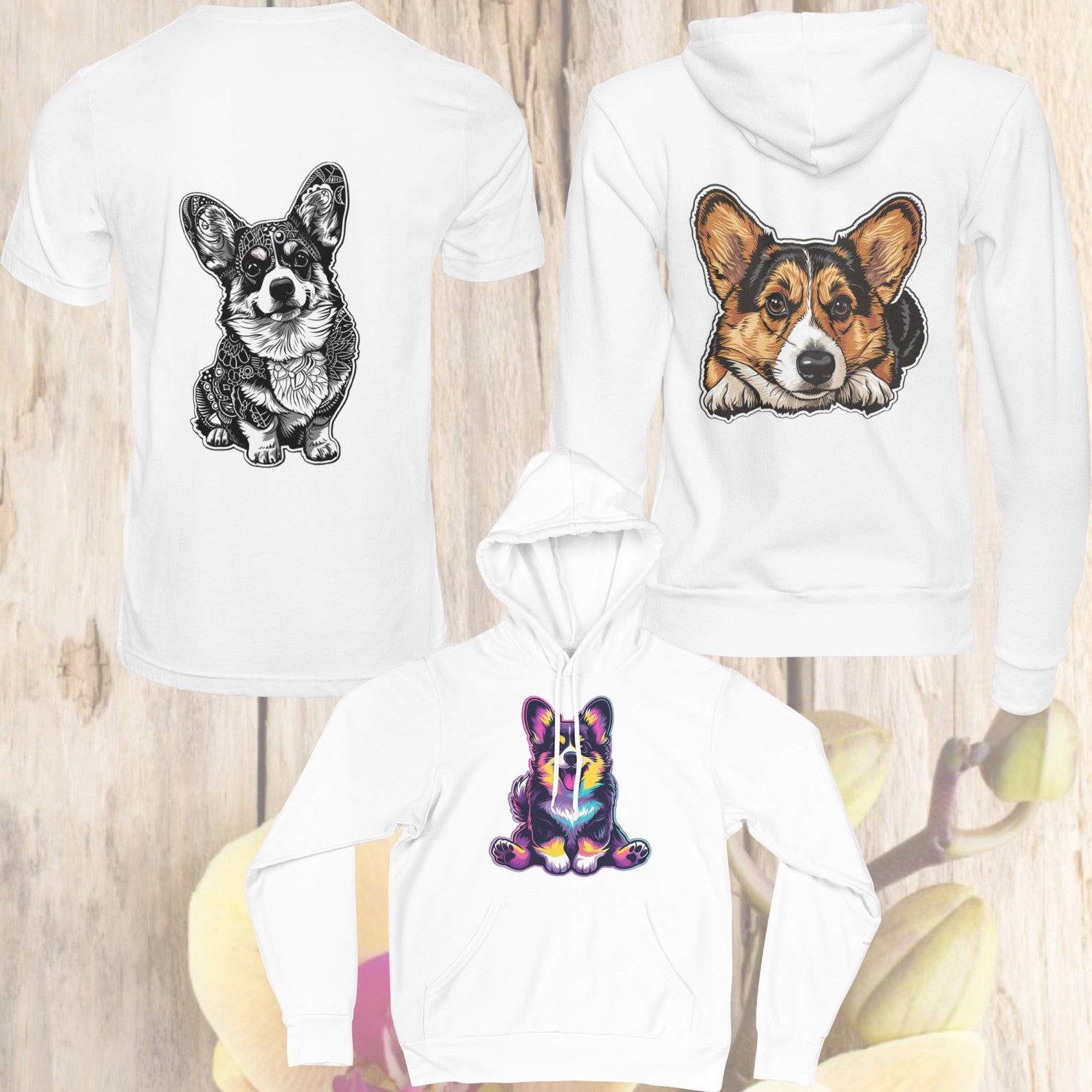 Corgi Sticker Images PNG SVG Bundle, 45 Cute Dog Clipart Designs for ...