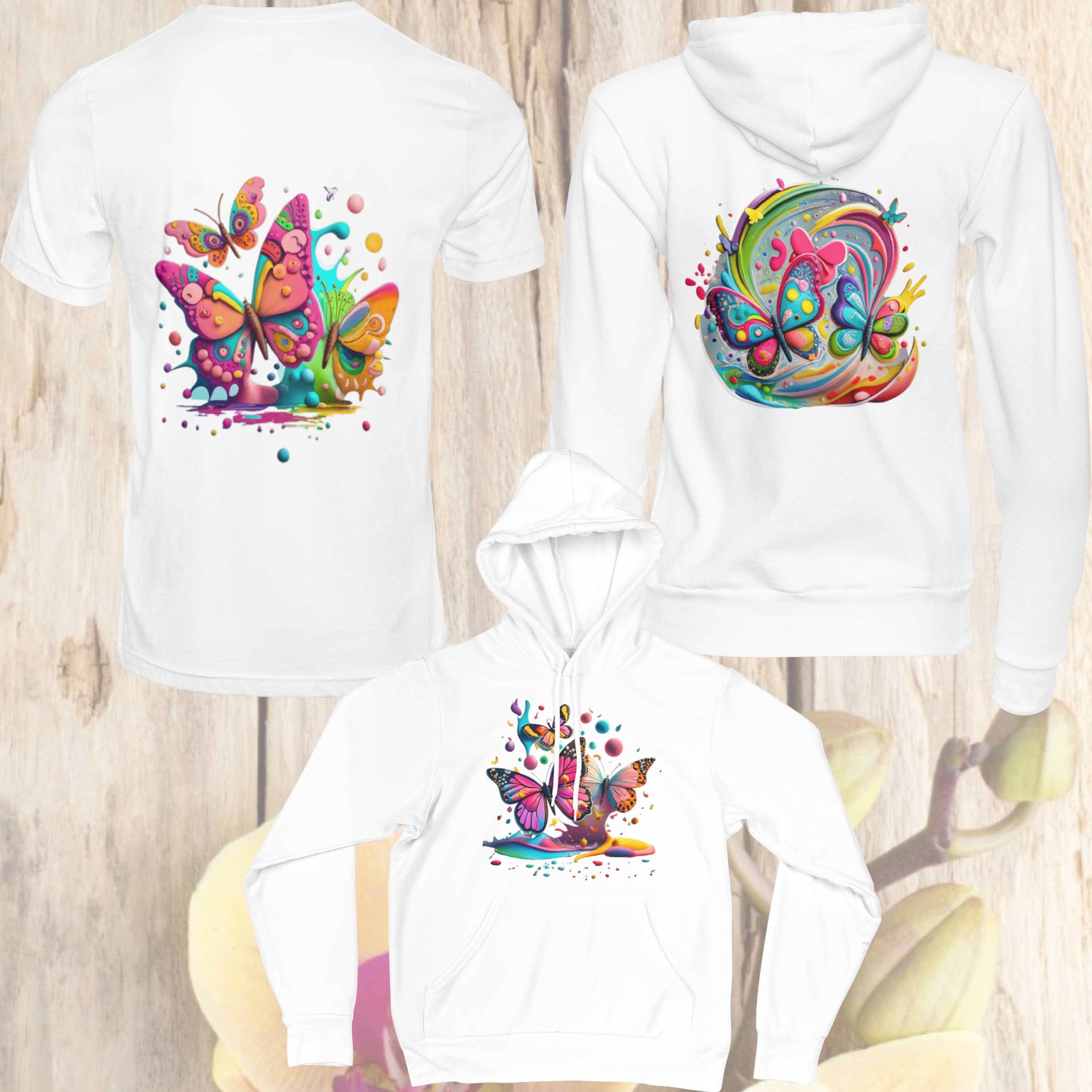 Butterfly Paint Splatter PNG SVG Bundle 38 Images Digital Printable ...