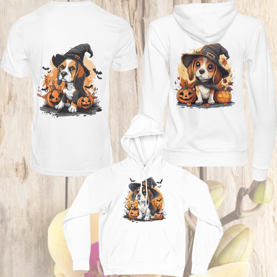 Beagle Halloween PNG SVG Bundle, 25 Cute & Spooky Dog Clipart Designs ...