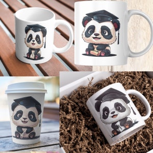 Panda Graduation Clipart, 20 PNG SVG Bundle, Cute Graduation Panda ...