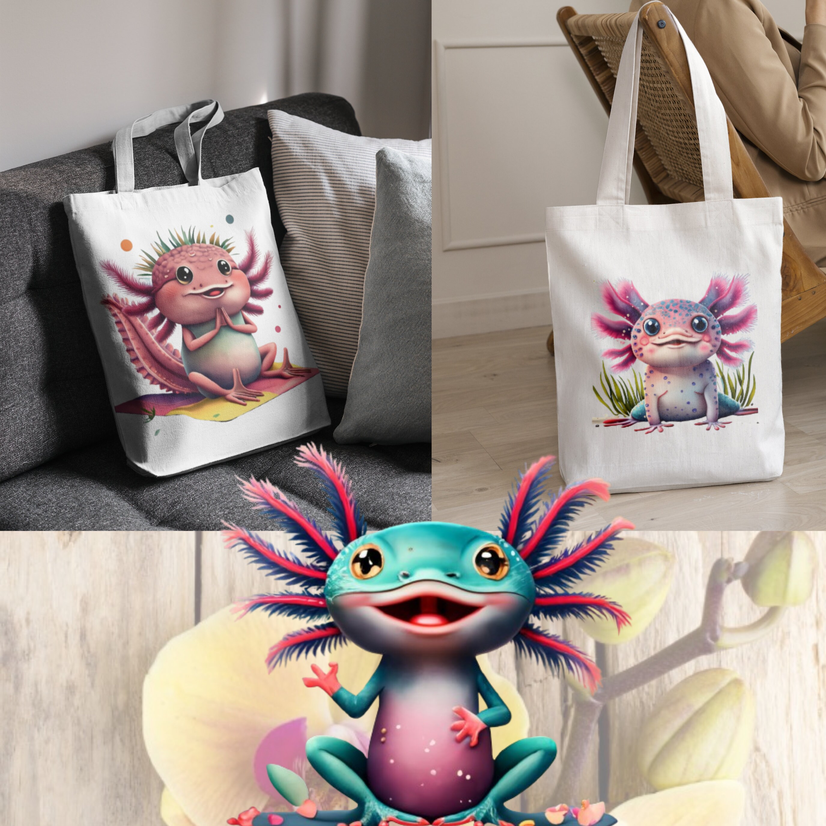 Axolotl Yoga PNG SVG Bundle 33 Images Digital Printable Vector Instant ...