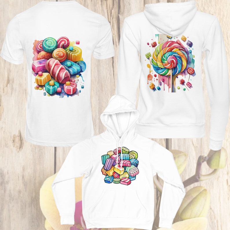 Candy Watercolor PNG SVG Bundle 56 Images Digital Printable Vector ...