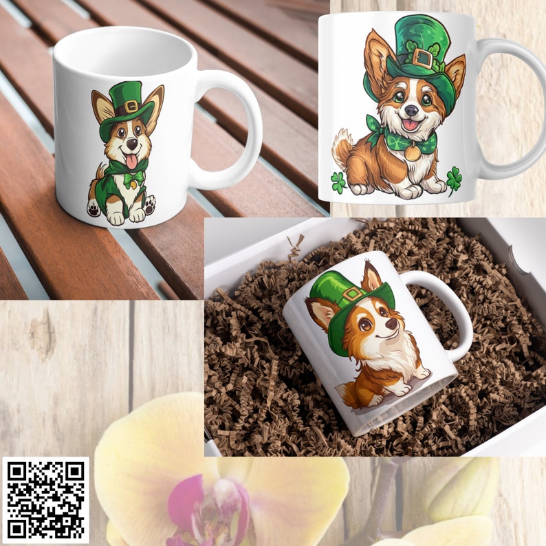 Corgi St. Patrick's Day PNG SVG Bundle, 22 Cute Lucky Dog Designs for ...
