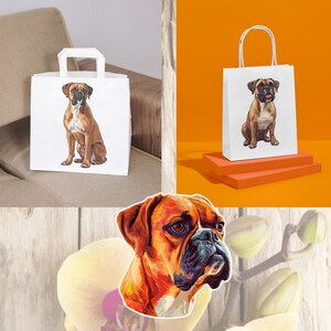 Boxer Dog PNG SVG Bundle, 35 Cute Boxer Clipart Designs for Craft ...