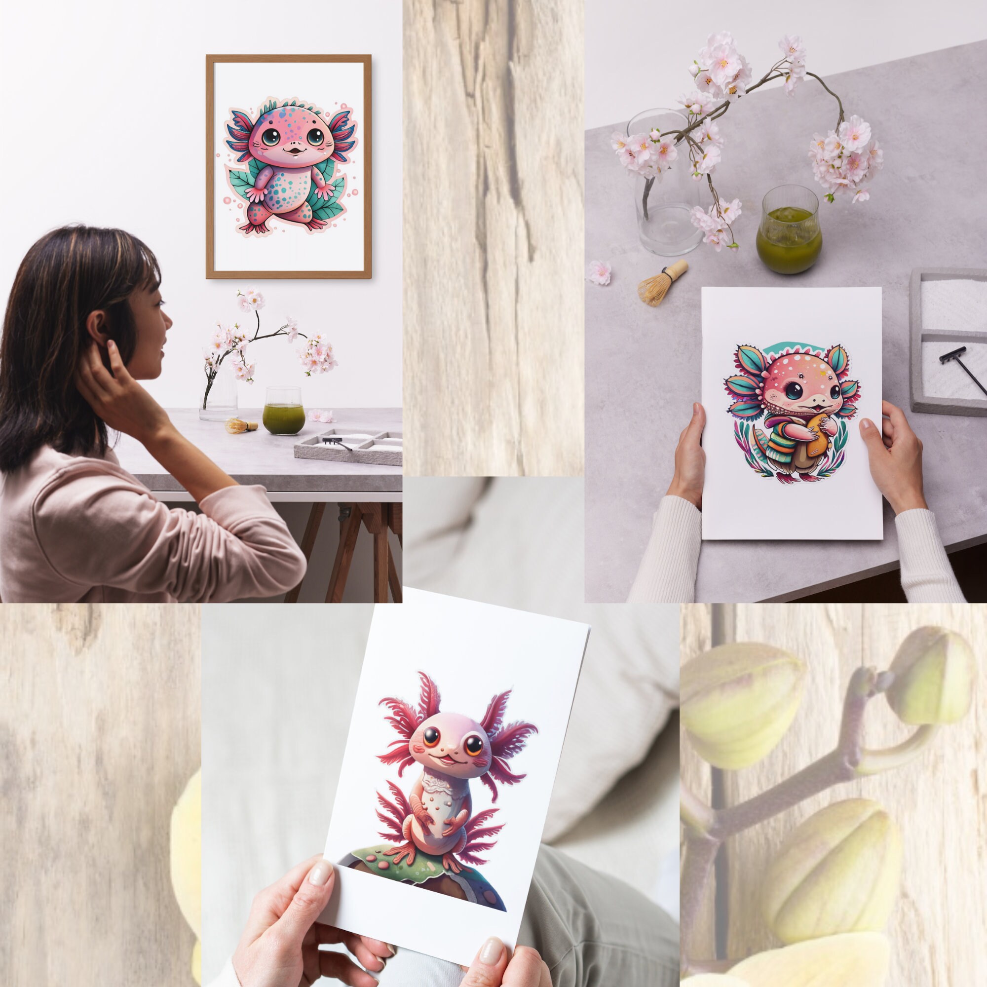 Axolotl PNG Bundle 72 Images Digital Printable Vector Instant Download ...