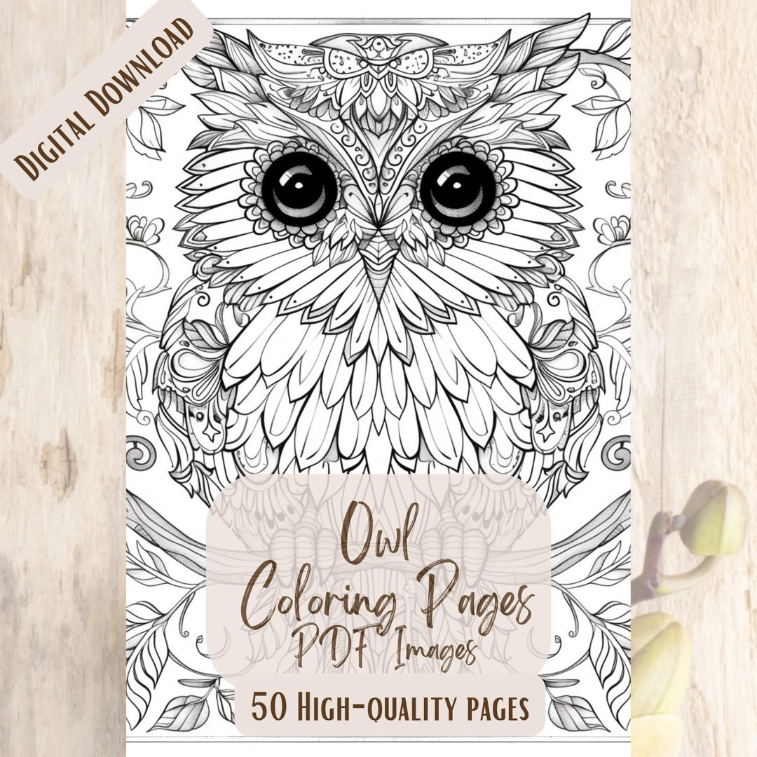 Owl Coloring Pages, 50 Printable Mandala Owl Designs for Relaxation ...