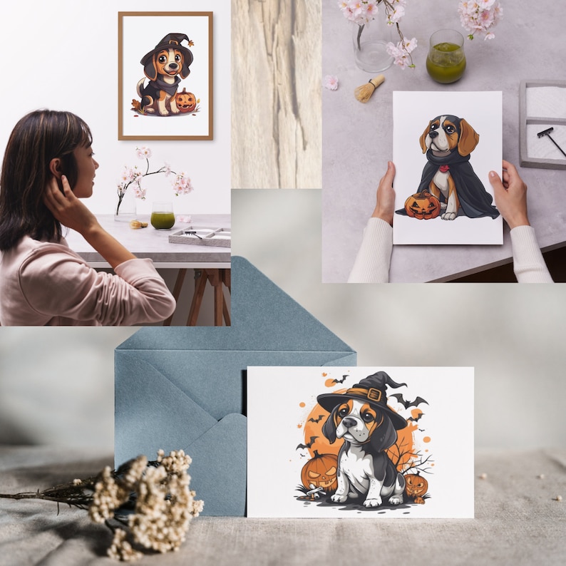 Beagle Halloween PNG SVG Bundle 25 Images Digital Printable Vector ...