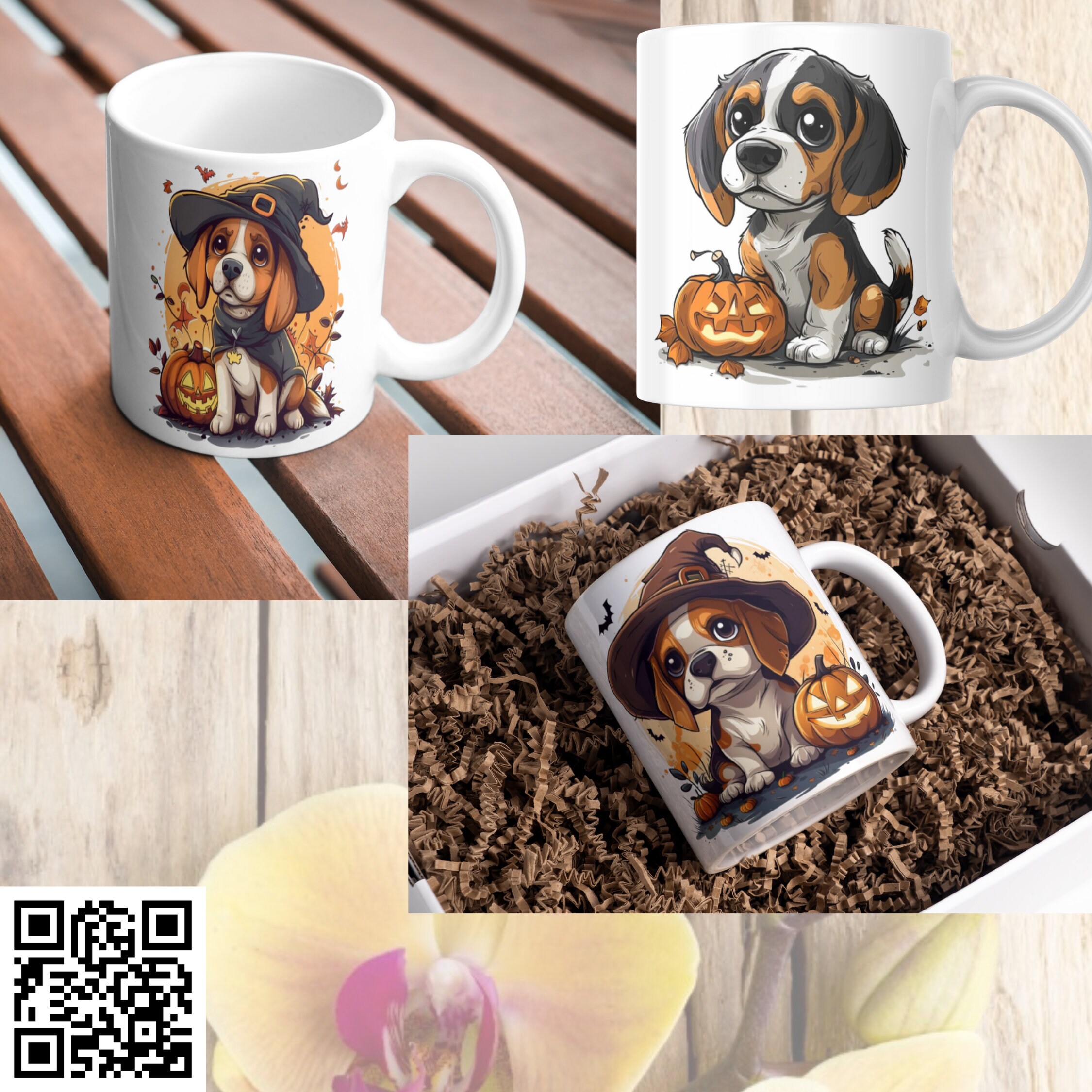Beagle Halloween PNG SVG Bundle 25 Images Digital Printable Vector ...