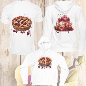 Cherry Pie Watercolor PNG SVG Bundle, 20 Sweet Dessert Clipart Designs ...