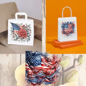 American Flag Watercolor PNG SVG Bundle 38 Images Digital Printable ...