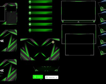 Twitch Overlays, Stream Orange Triangles, Animated, Full Package - Etsy