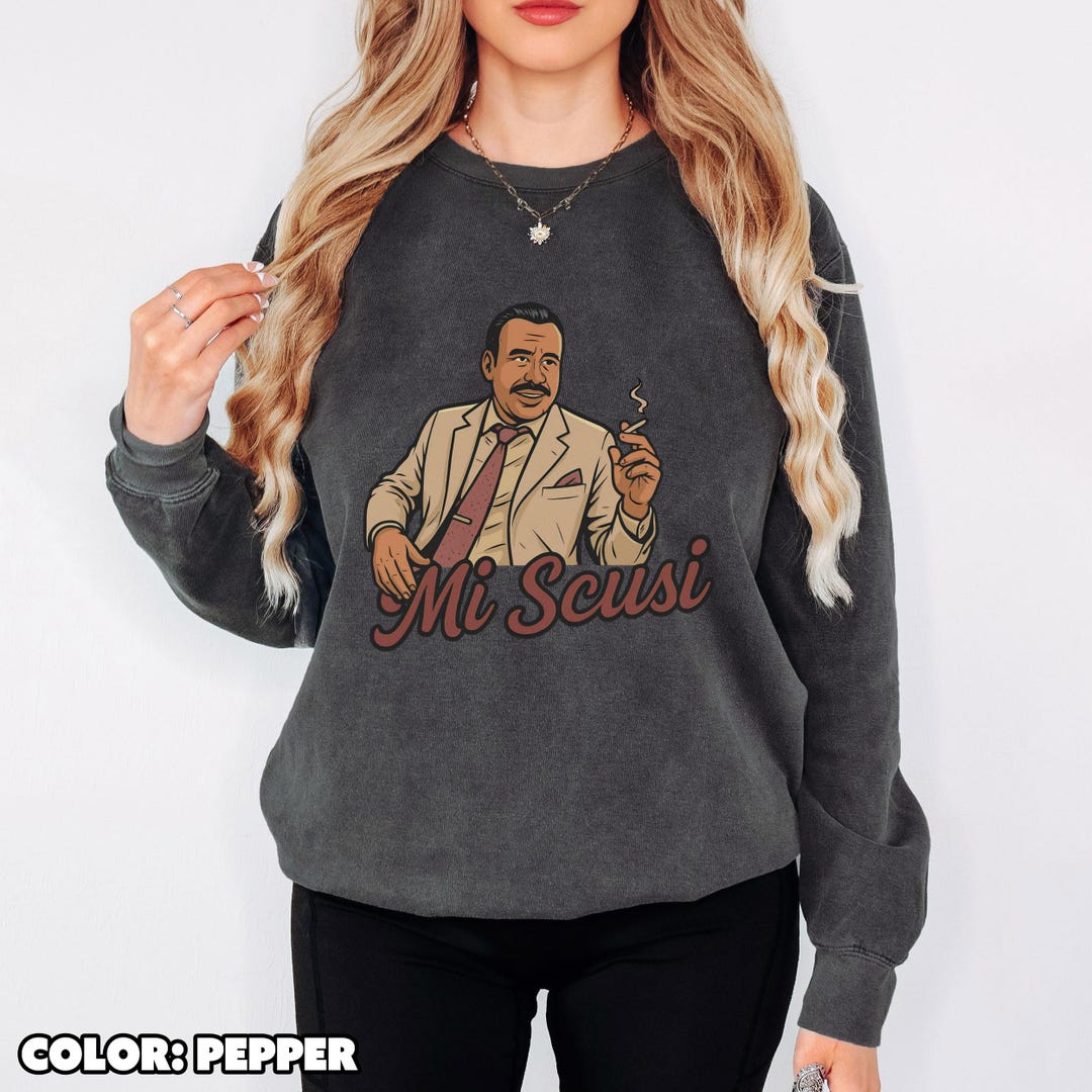Mi Scusi Sweatshirt, Funny Eurotrip Pullover, Retro Cartoon Italian ...
