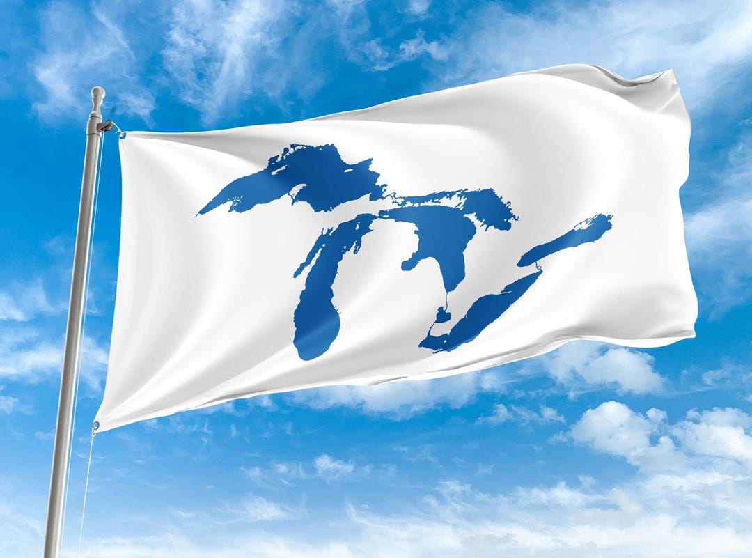 Great Lakes Flag – Finnish Blue, Michigan Pride - Etsy