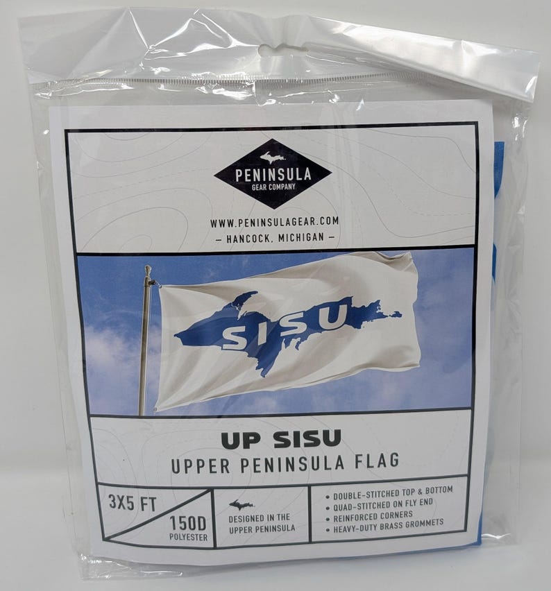 Yooper Sisu | Upper Peninsula Flag - Etsy