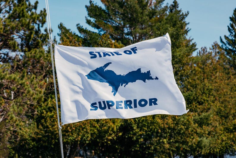 State of Superior | Upper Peninsula Flag - Etsy
