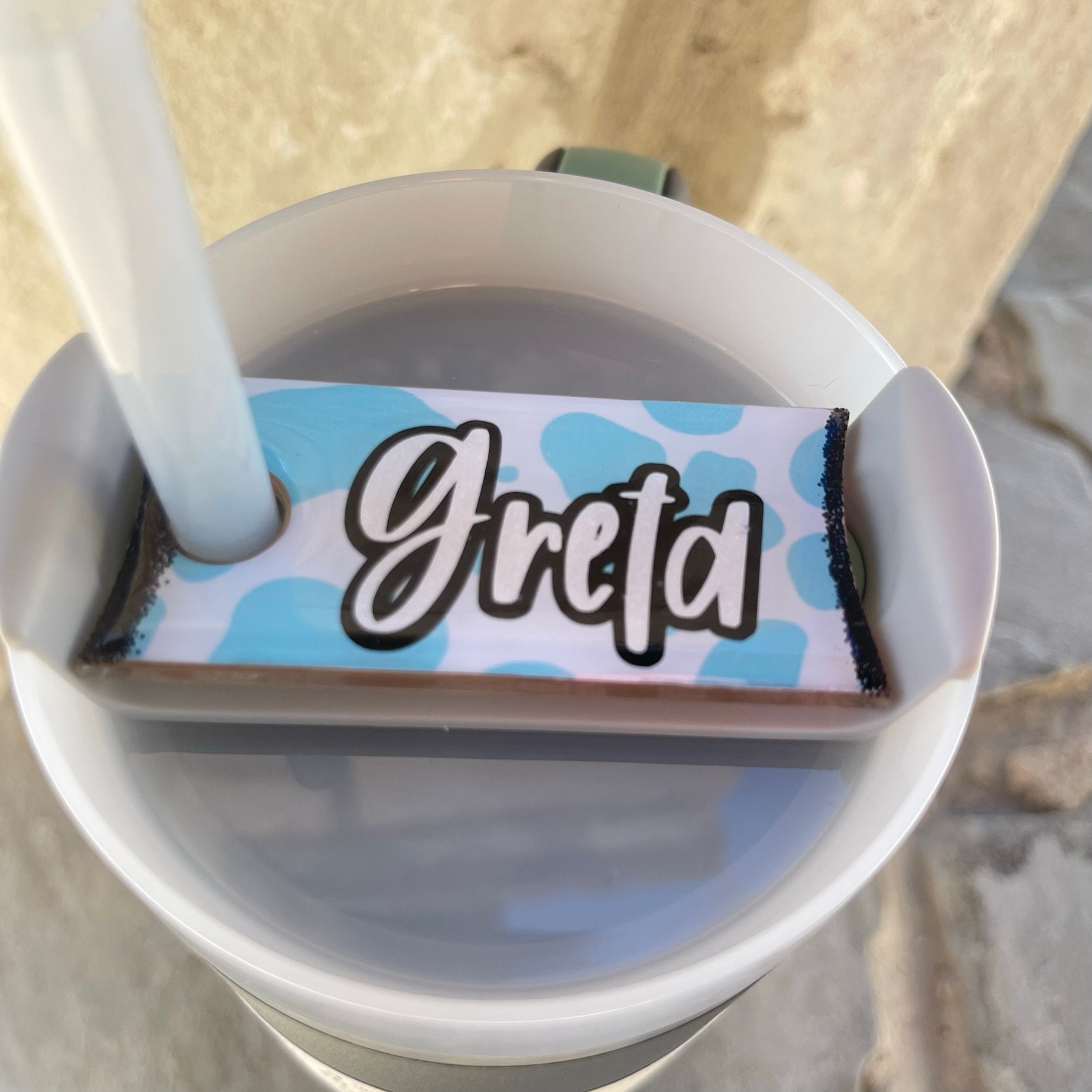 Western Stanley Tumbler Cow Print Stanley Cup Name Plate Stocking ...