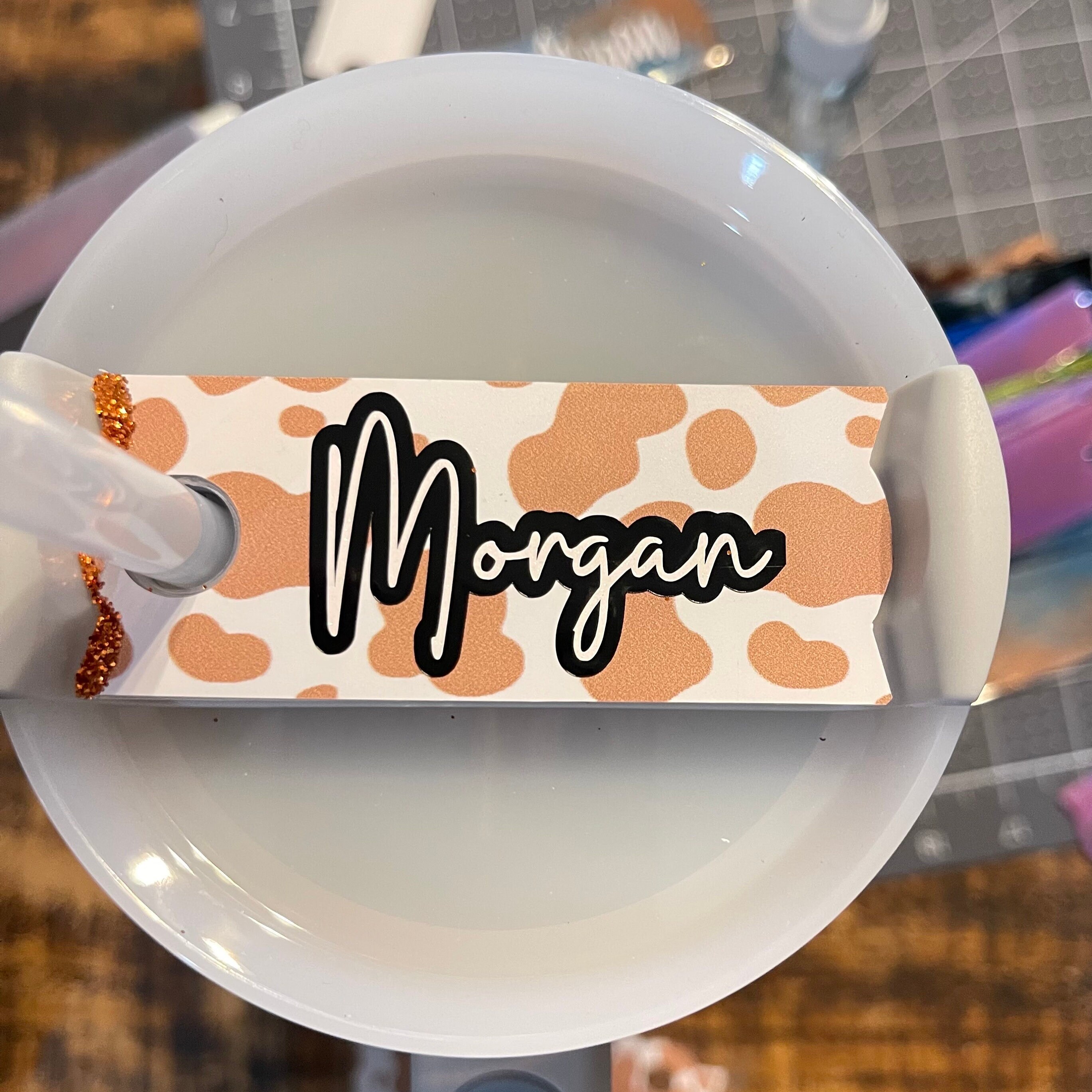 Western Stanley Tumbler Cow Print Stanley Cup Name Plate Stocking ...