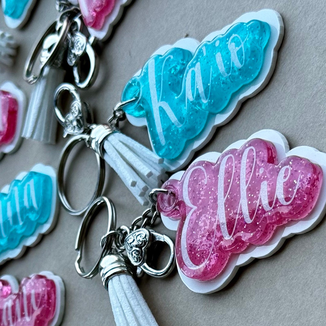 Personalized Keychain or Name Tag for Keys Purse Backpack Duffle Bag ...