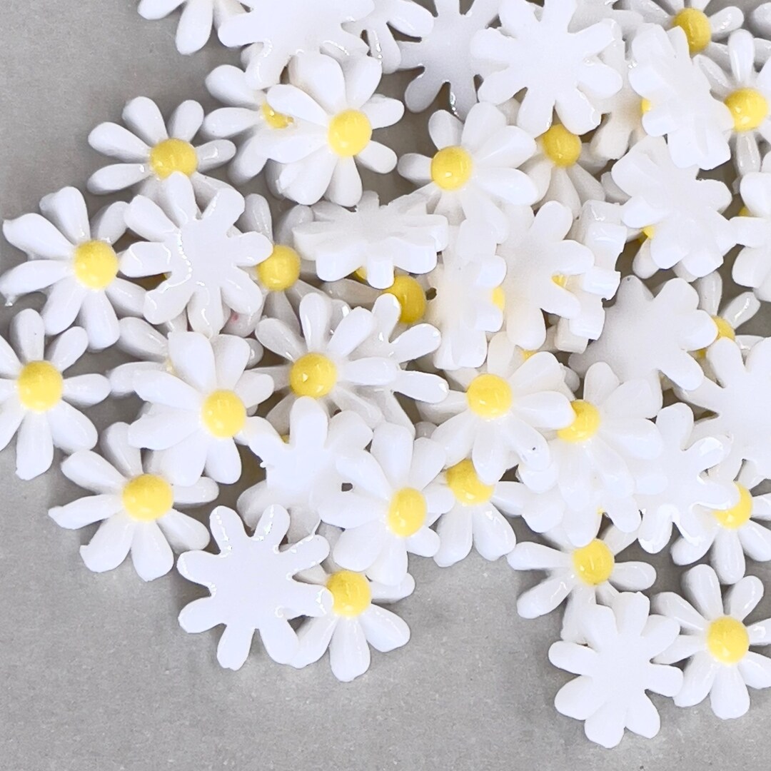 Tiny White Daisy Flatback 10mm Sewing Embellishments Jewelry Decoden ...