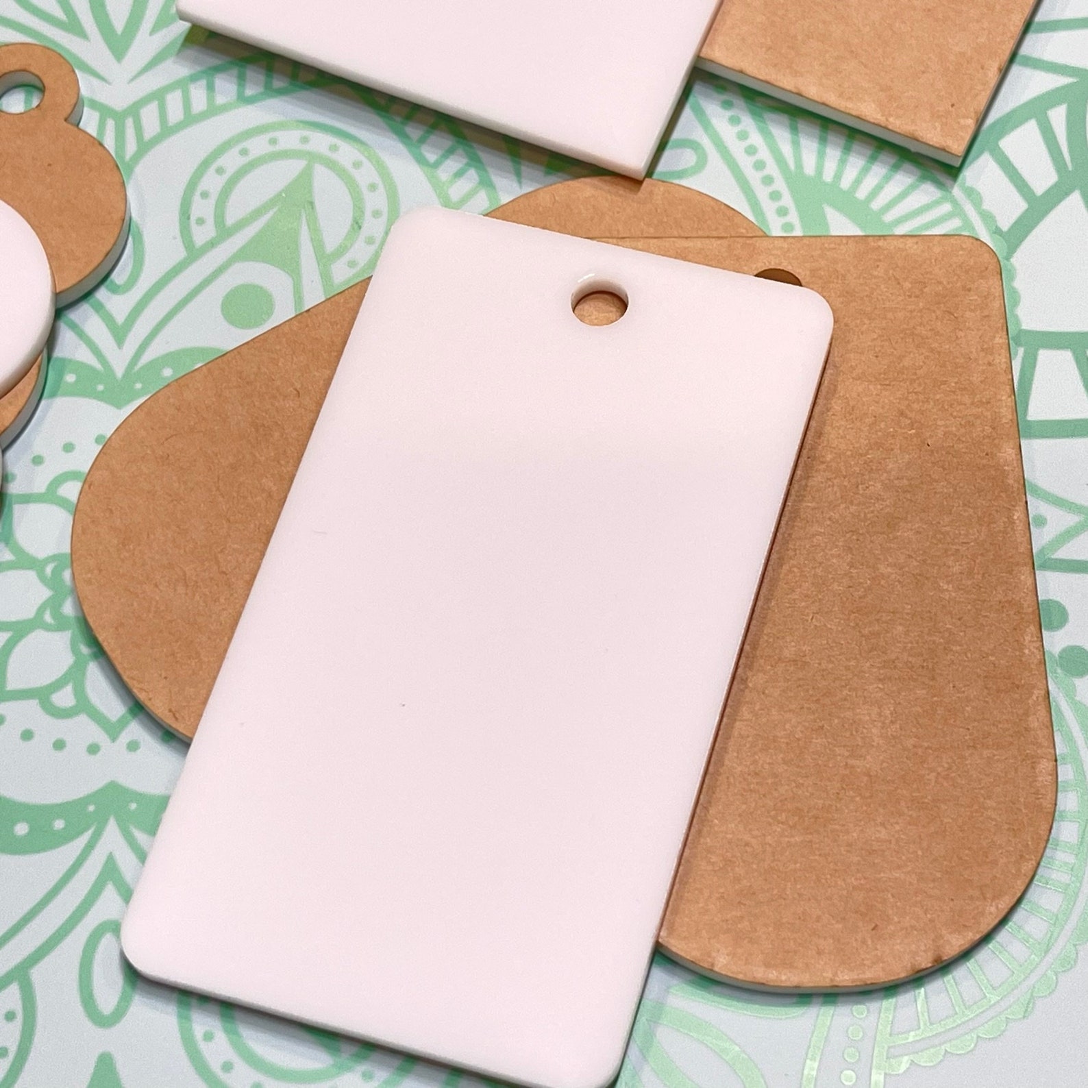 Sublimation Bag Tag Blanks: 1/8" Acrylic DIY Keychain W/ Key Rings - Etsy