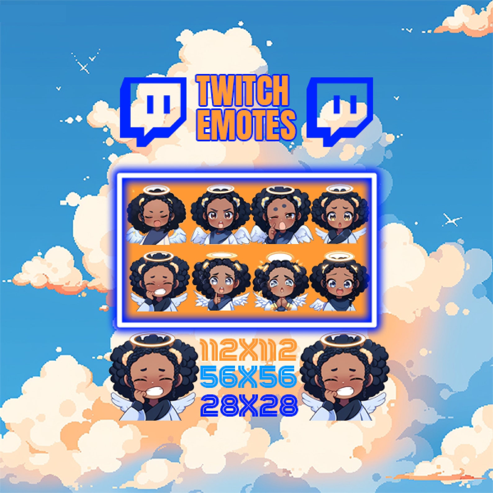 8x Halo Woman | Twitch Emotes - Etsy