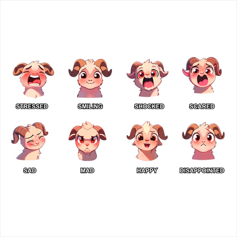 8x Goat | Twitch Emotes - Etsy