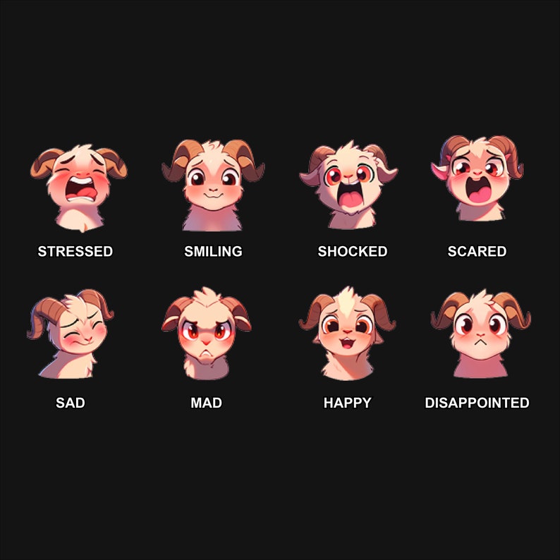 8x Goat | Twitch Emotes - Etsy