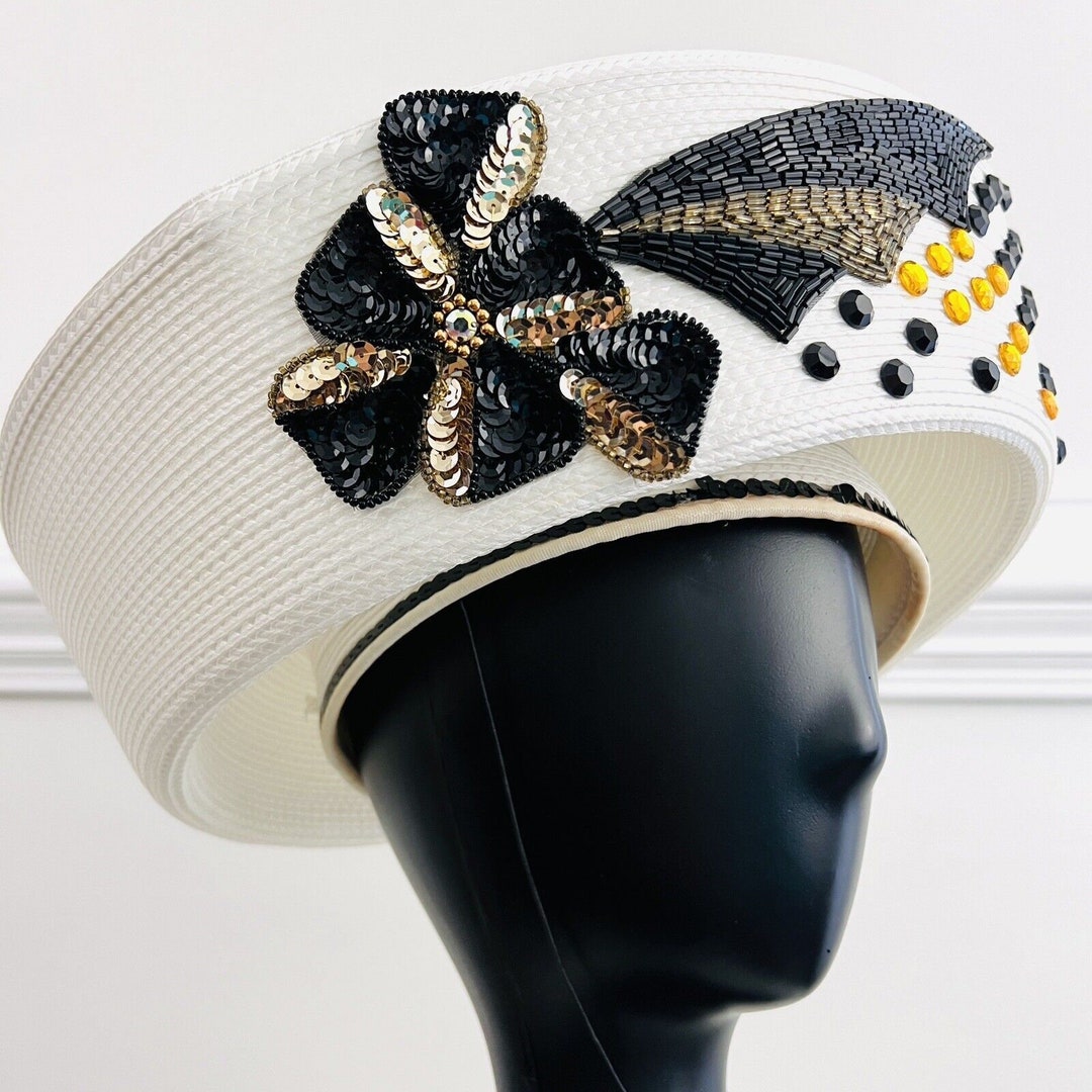 Vintage Deborah New York Boutique White Gold & Black Jeweled Royal ...