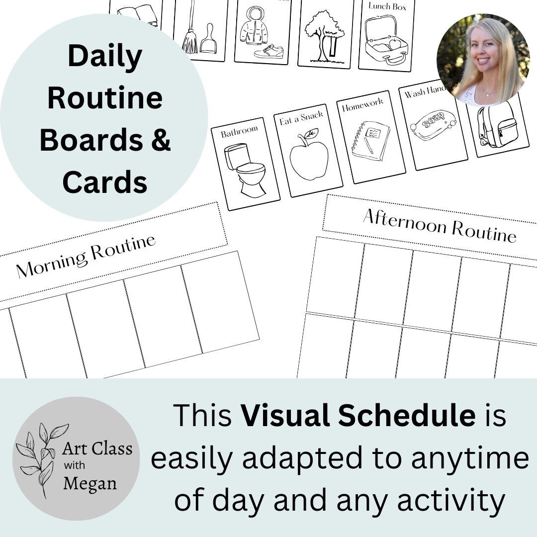 Daily Routine Boards & Cards Visual Schedules - Etsy
