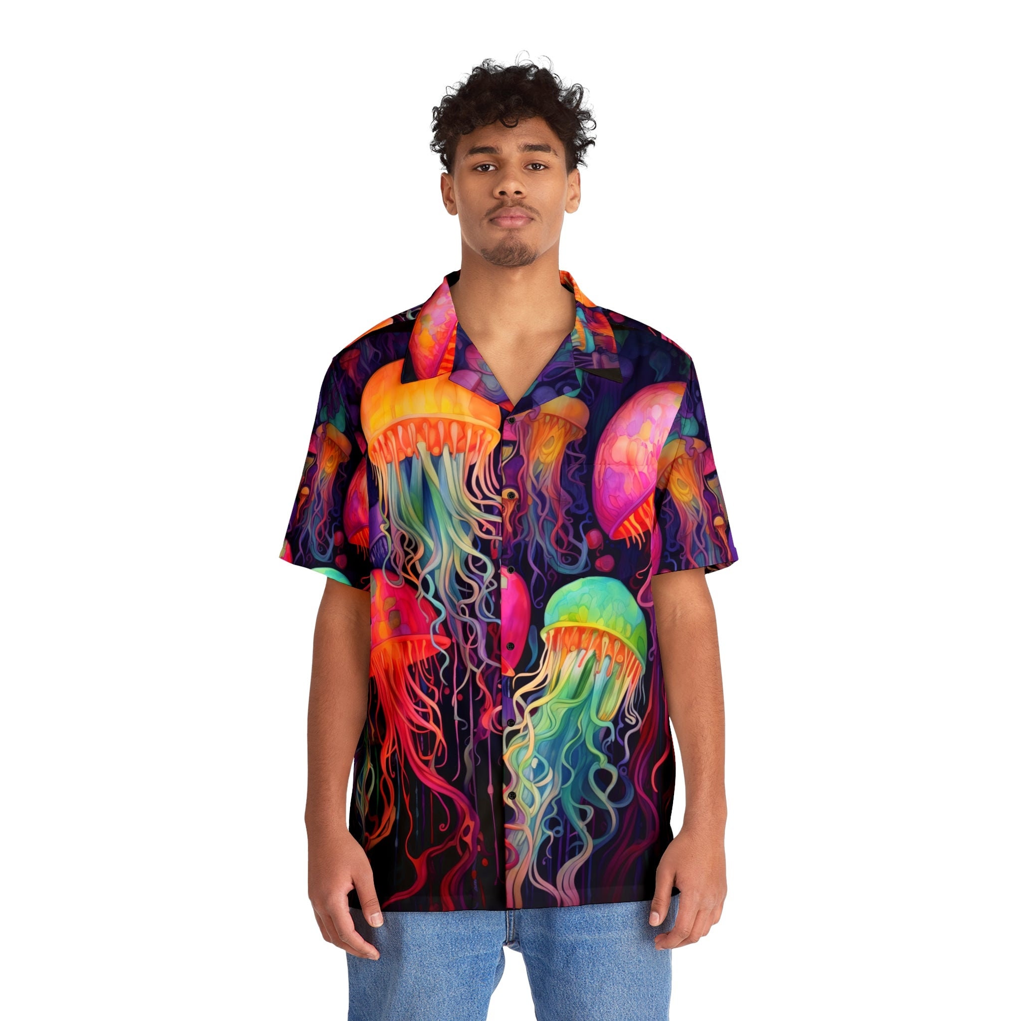 Jelly Fish Button Up Hawaiian Shirt sold by Ibrahim Soliman | SKU ...