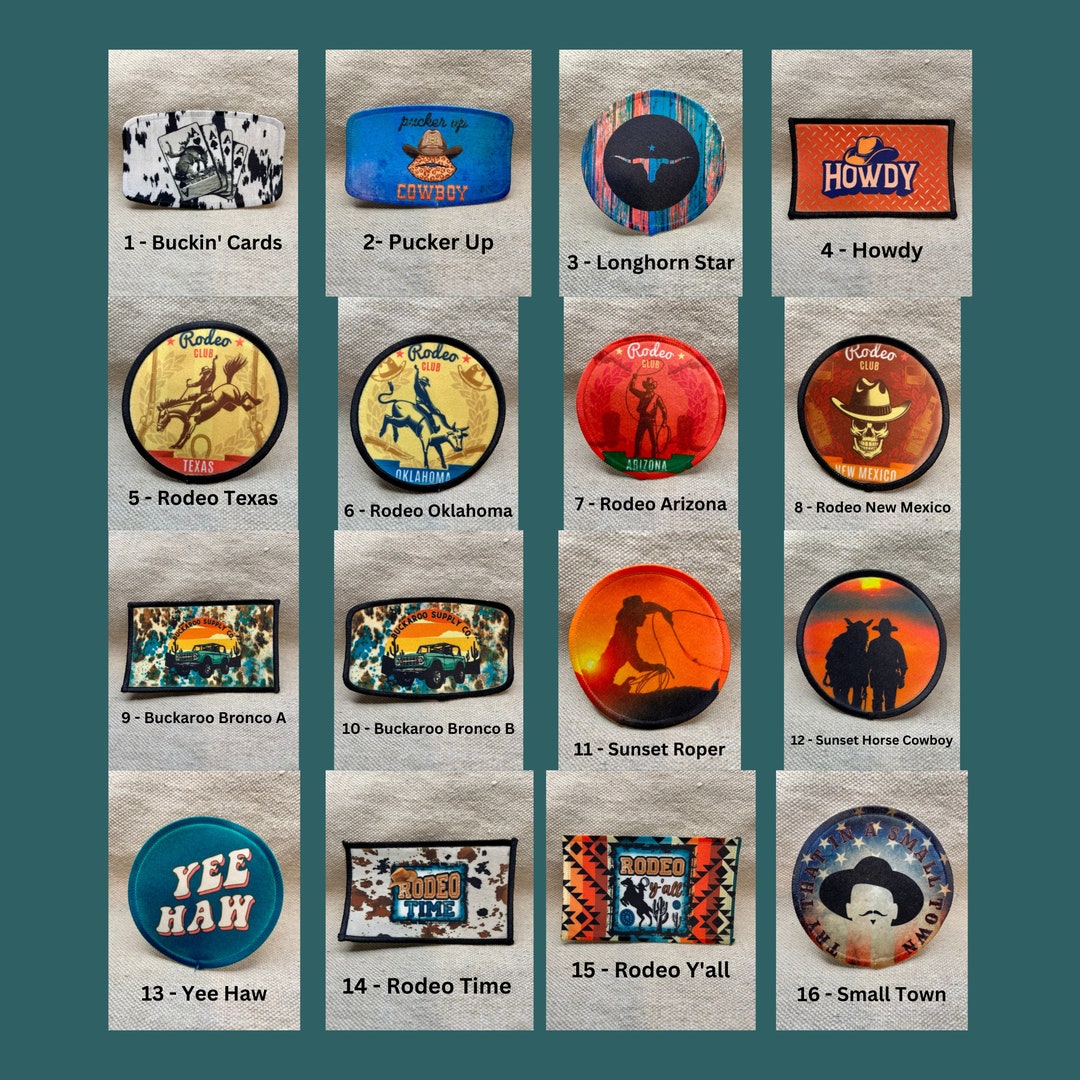 Western Iron on Patches, Patch for DIY Hats, Shoes, Backpacks, Jackets ...