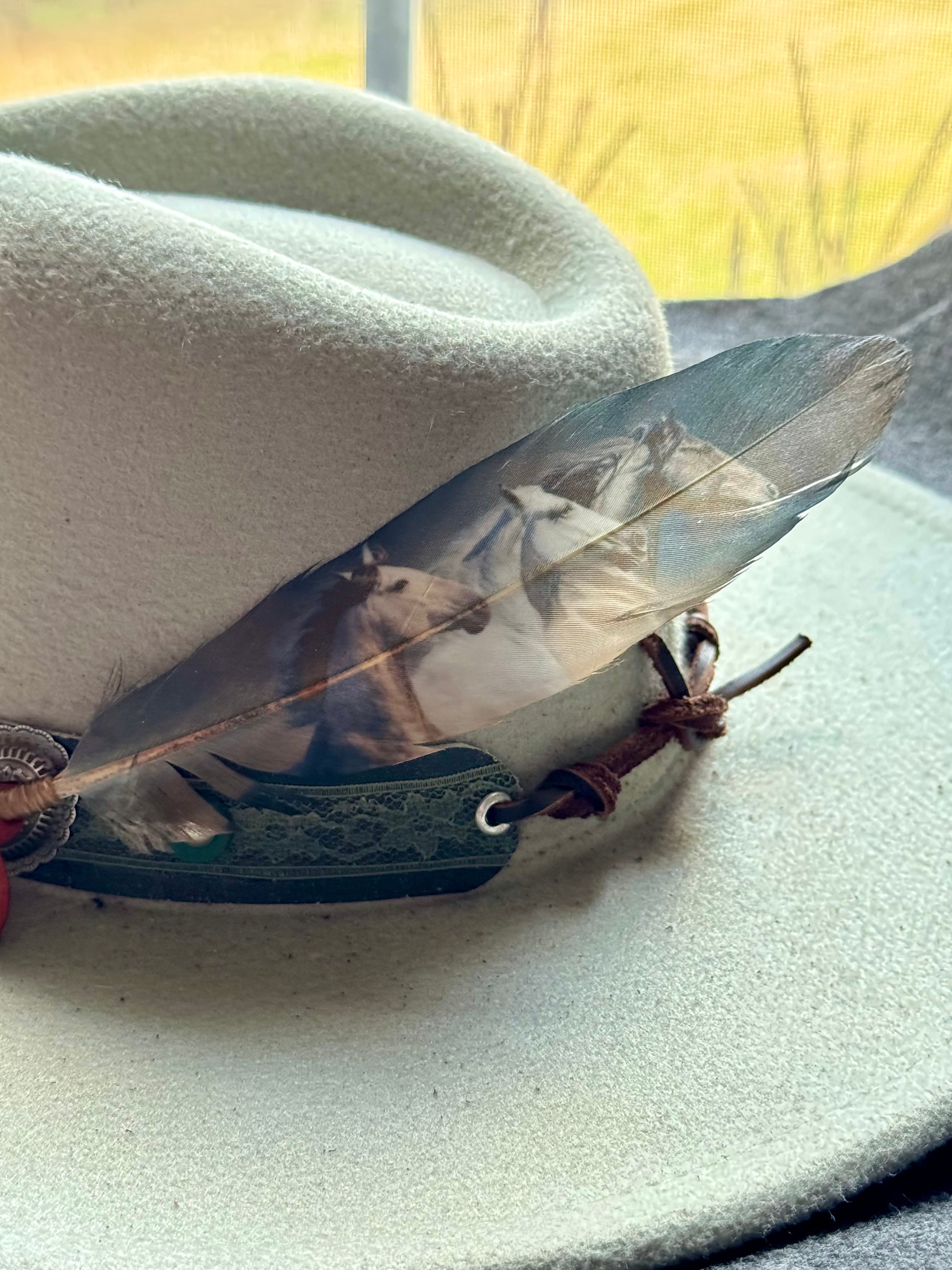 Dark Wild Horses Hat Feather, Cowboy Hat Accessory, Cowgirl Fashion ...