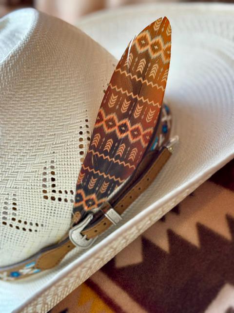 Faded Southwestern Hat Feather: Western Cowboy Cowgirl Hat Accessory - Etsy