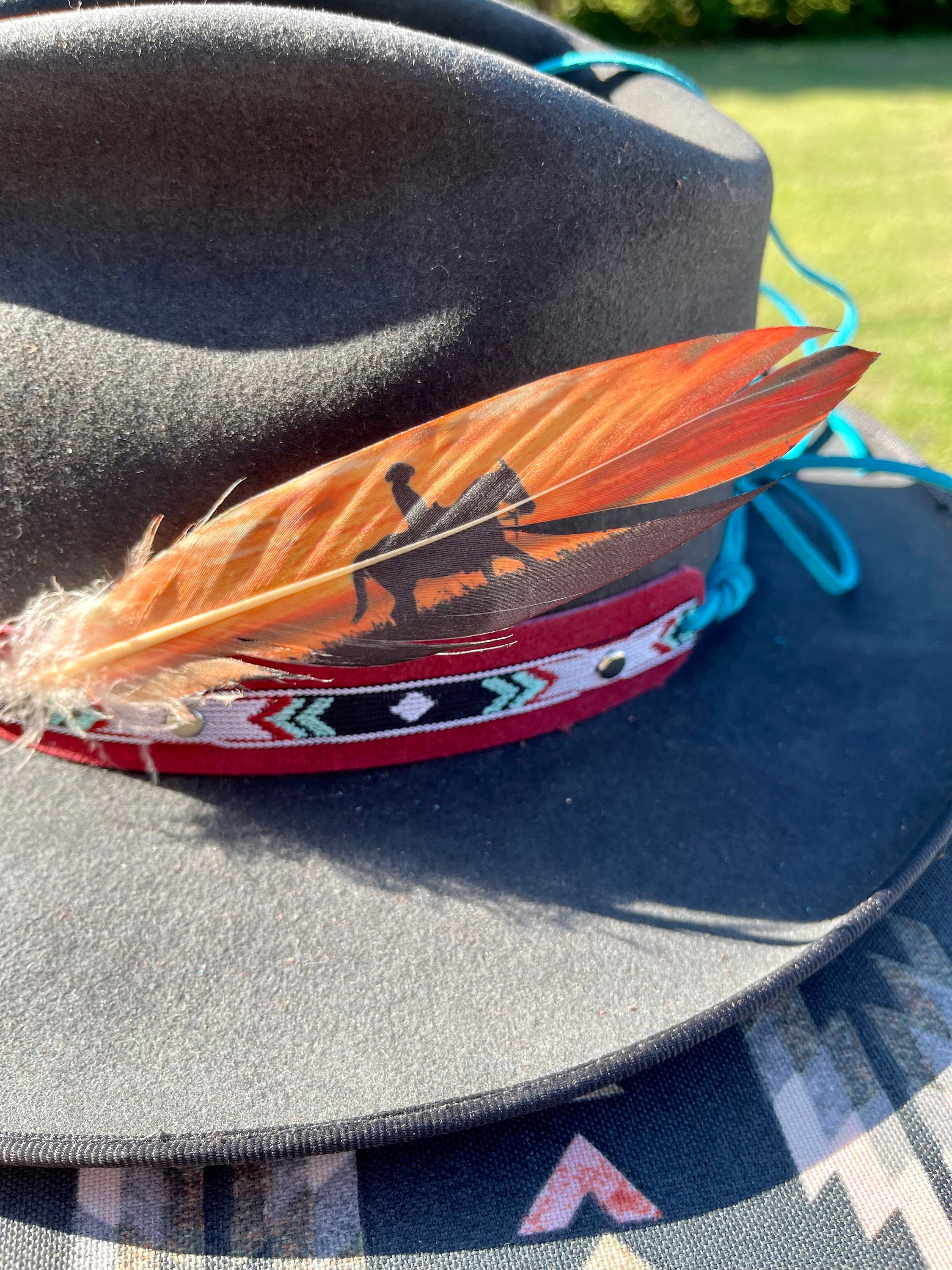 Lone Rider Design 11, Hat Feather, Cowboy Hat Accessories, Western ...