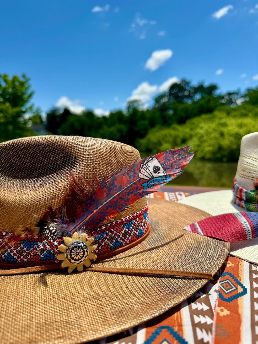 Peach of a Hand Hat Feather, Cowboy Hat Accessories, Western Fashion ...