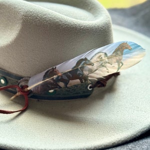 Wild Horses 2 Design , Hat Feather, Cowboy Hat Accessories, Western ...