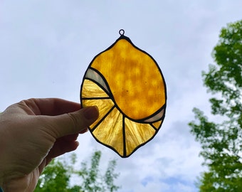 Lovely Lemon Stained Glass Window - Etsy