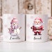 Personalized Pink Christmas Name Mug Custom Kids Hot Chocolate Mug Kids ...