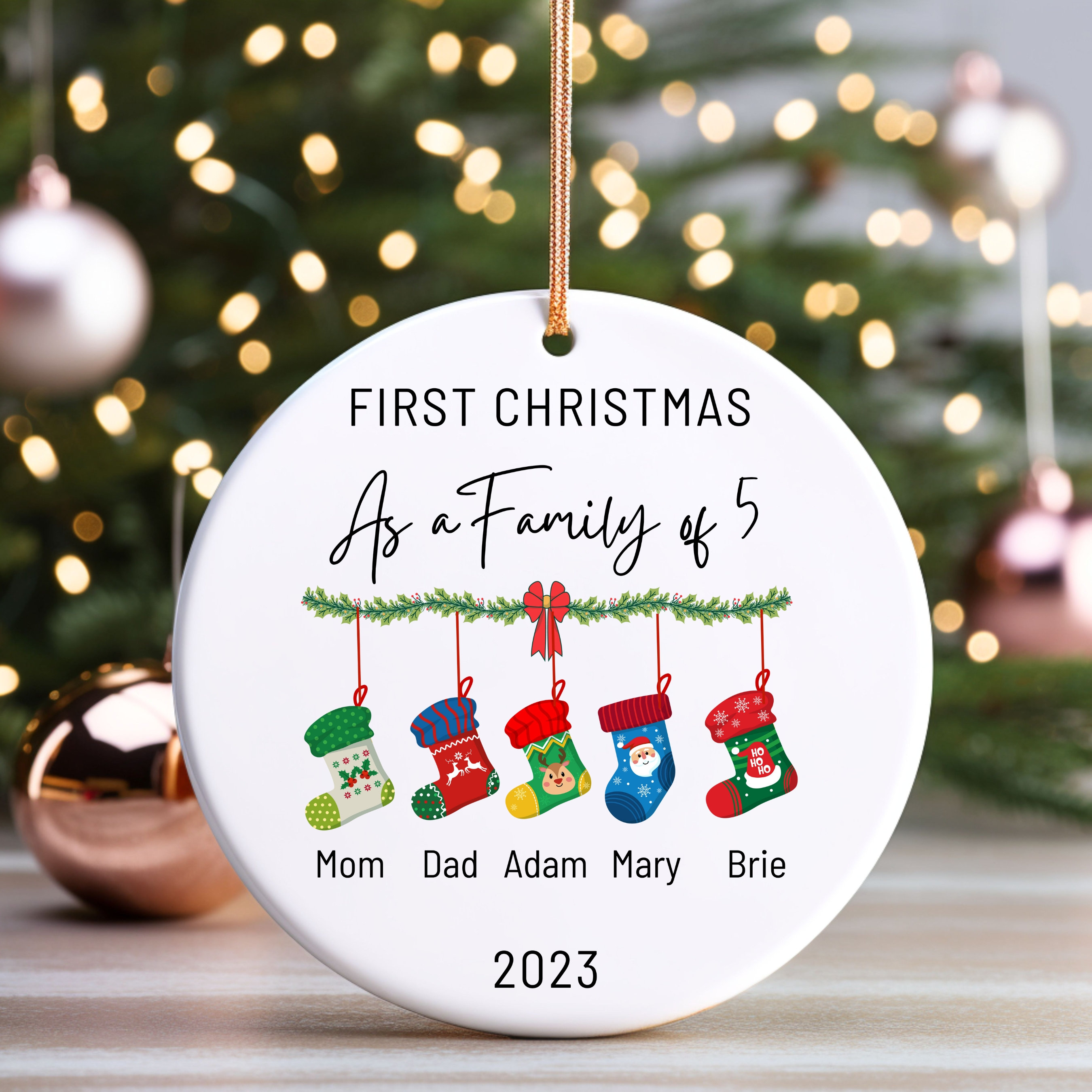 Personalized Family Christmas Ornament Custom Family of 6 - Etsy